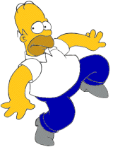 Homer tiptoeing