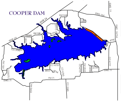 Cooper Lake Map